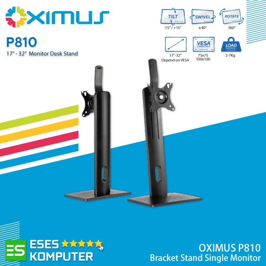 Jual Ergonomic Monitor Stand OXIMUS P810 for Monitor LED LCD 17" - 32 ...