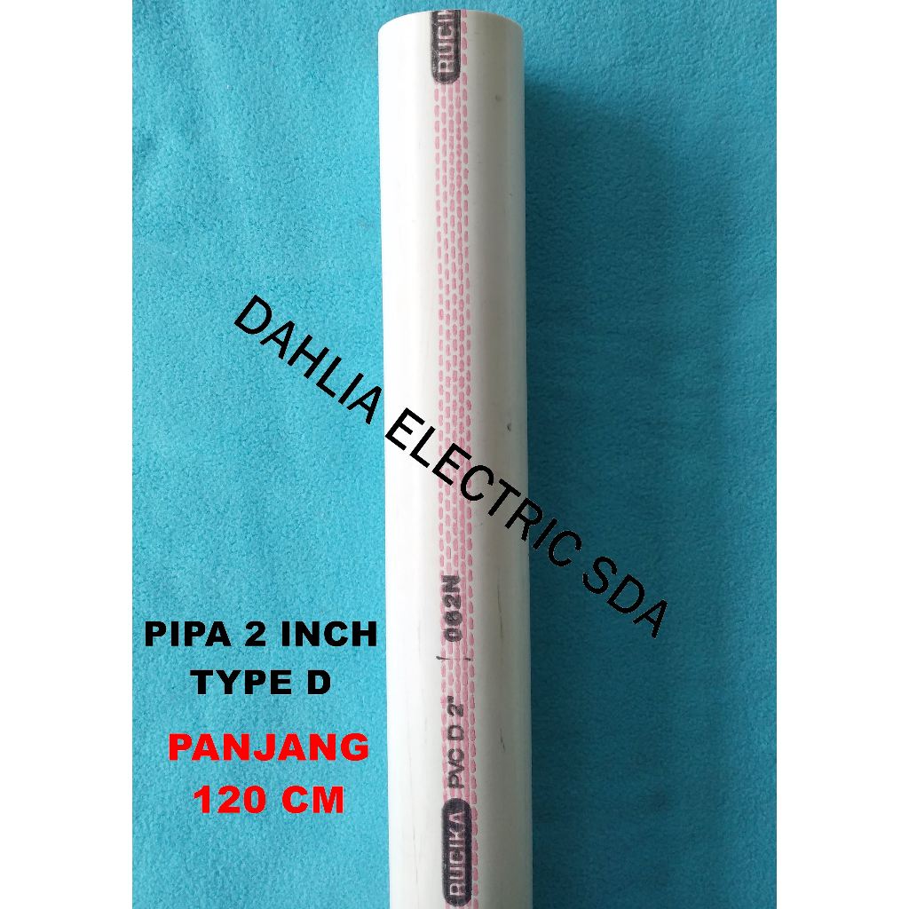 Jual PIPA PVC 2 INCH TYPE D PANJANG 120CM PUTIH RUCIKA | Shopee Indonesia