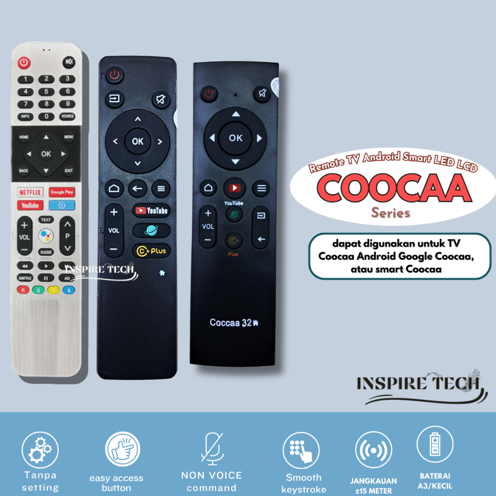 Jual Remot Remote TV Coocaa Android Smart TV LED LCD Tanpa Dus 43S6G S7 ...