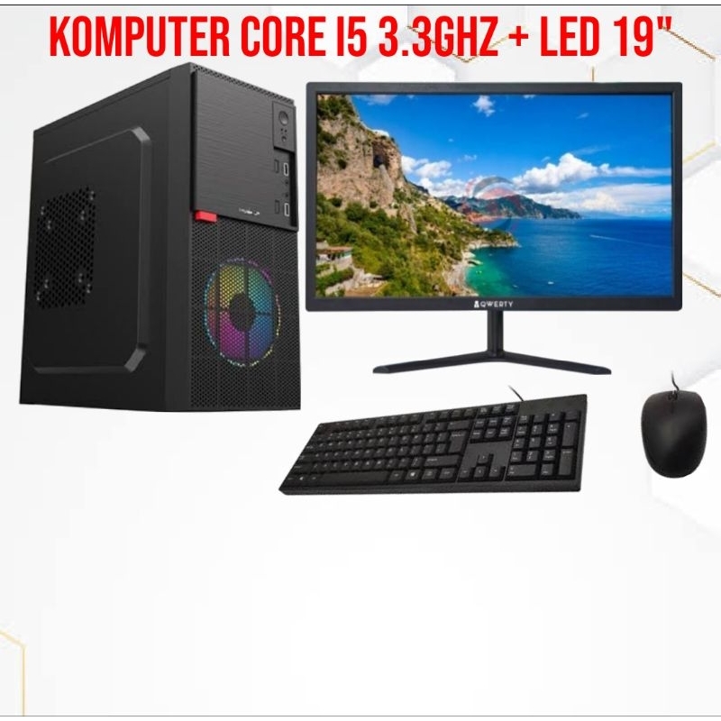 Jual FULL SET PC CORE I5 LENGKAP LED 19" - COMPUTER RAKITAN (CORE I5, RAM 4GB/8GB, SSD 120GB ...