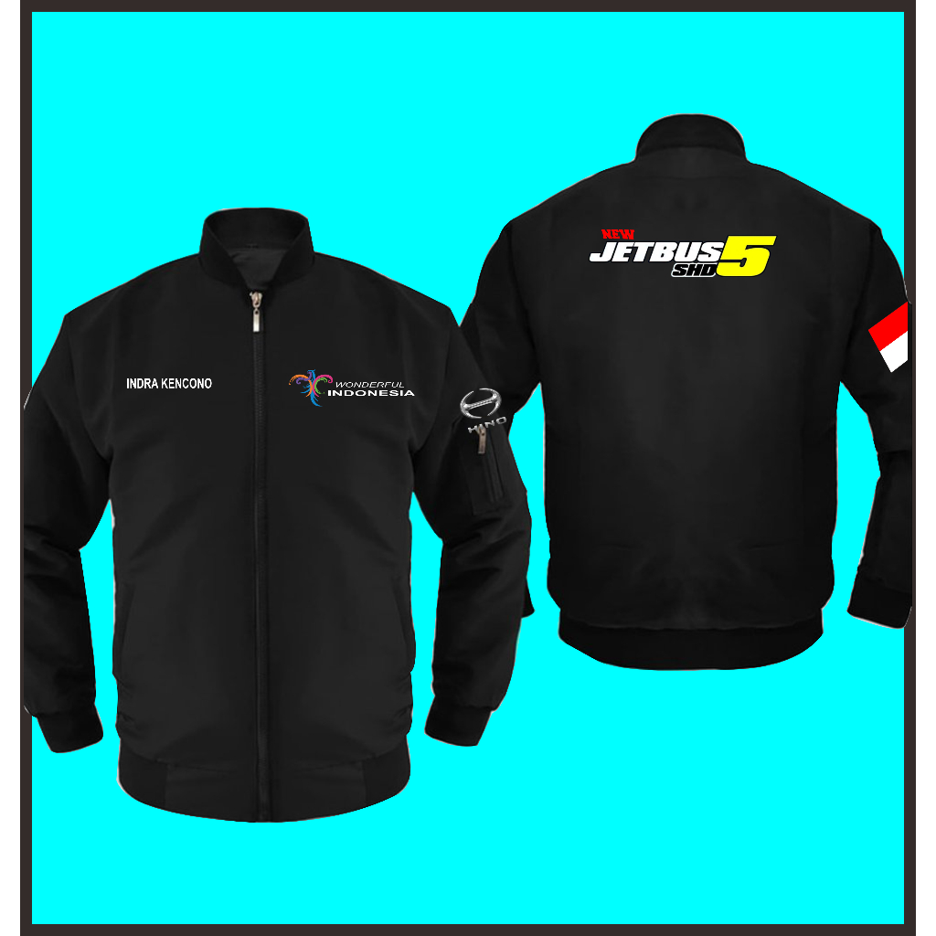Jual Jaket Bomber Pria Original Jett Bus Hino | Jaket Bus Hino Jet Bus ...