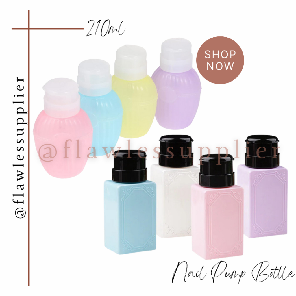Jual [220ML] Nail Pump Bottle Botol Pump Pompa Aceton Aseton Makeup ...