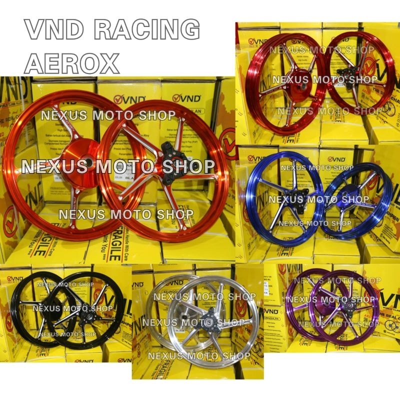 Jual velg vnd ak 55 aerox155/aerox new velg vnd ring 17 aerox pelek p5 aerox 155 nvx velg ak55 ...
