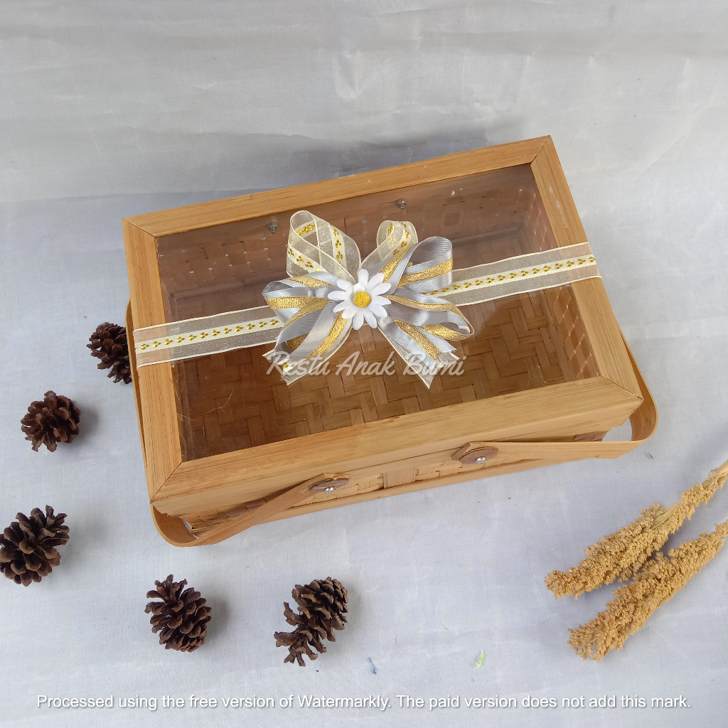 Jual Rantang Persegi Panjang Transparan 30 x 20 Pita | rantang kotak ...