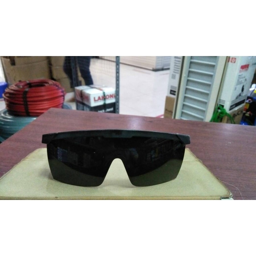 Jual Kaca mata las hitam gelap frame kotak / orange Kaca mata bening ...