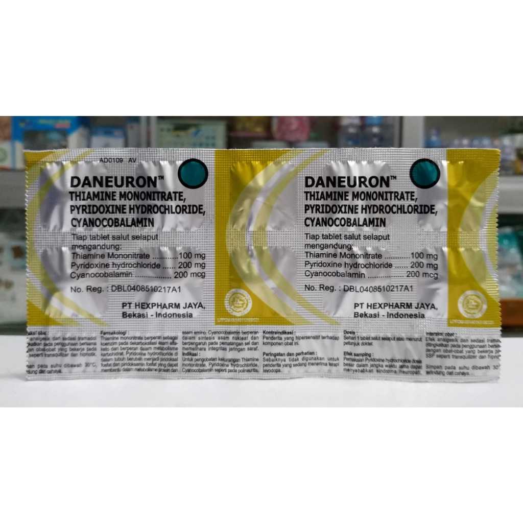 Jual Daneuron 1 Strip Isi 10 Tablet - Vitamin B1 B6 B12 | Shopee Indonesia