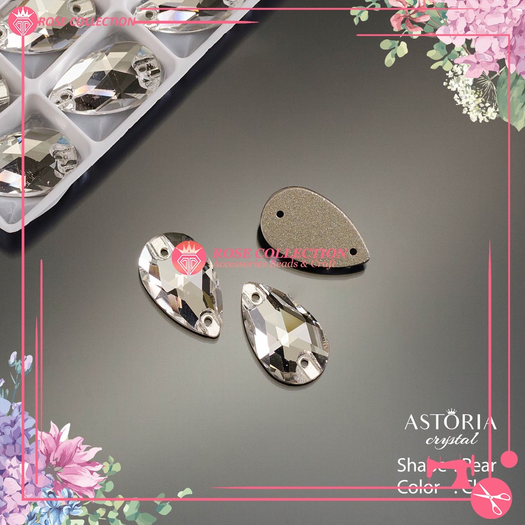 Jual Astoria kristal jahit kaca bentuk navette Cristal / Batu Payet ...