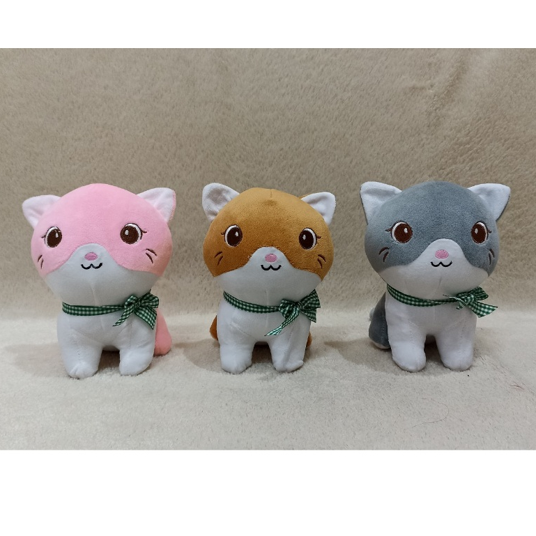 Jual Boneka cute cat Pita Kotak-kotak Ukuran M | Shopee Indonesia