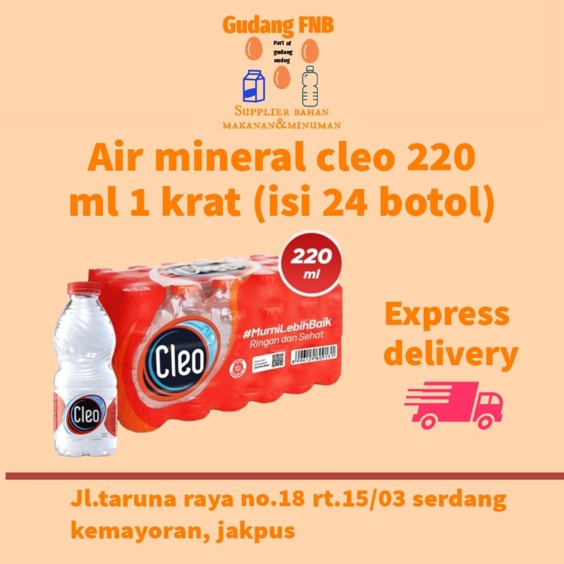 Jual air mineral cleo 220ml isi 24 botol | Shopee Indonesia
