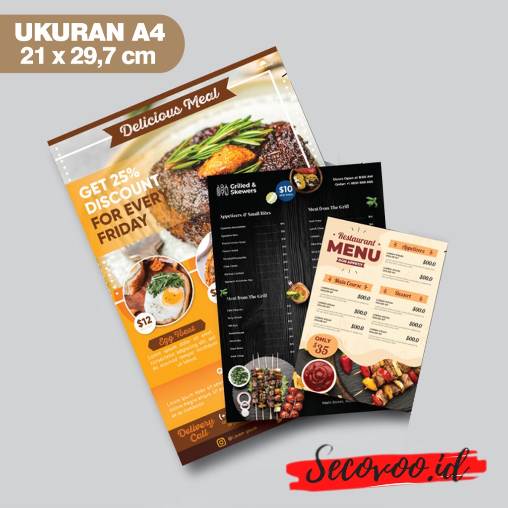Jual CUSTOM BUKU MENU / DAFTAR MENU FREE DESAIN | Shopee Indonesia