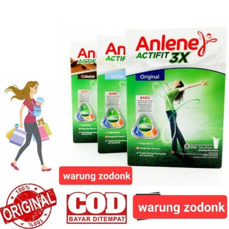 Jual ANLENE ACTIFIT 3X COKLAT/VANILA/ORIGINAL 240G | Shopee Indonesia