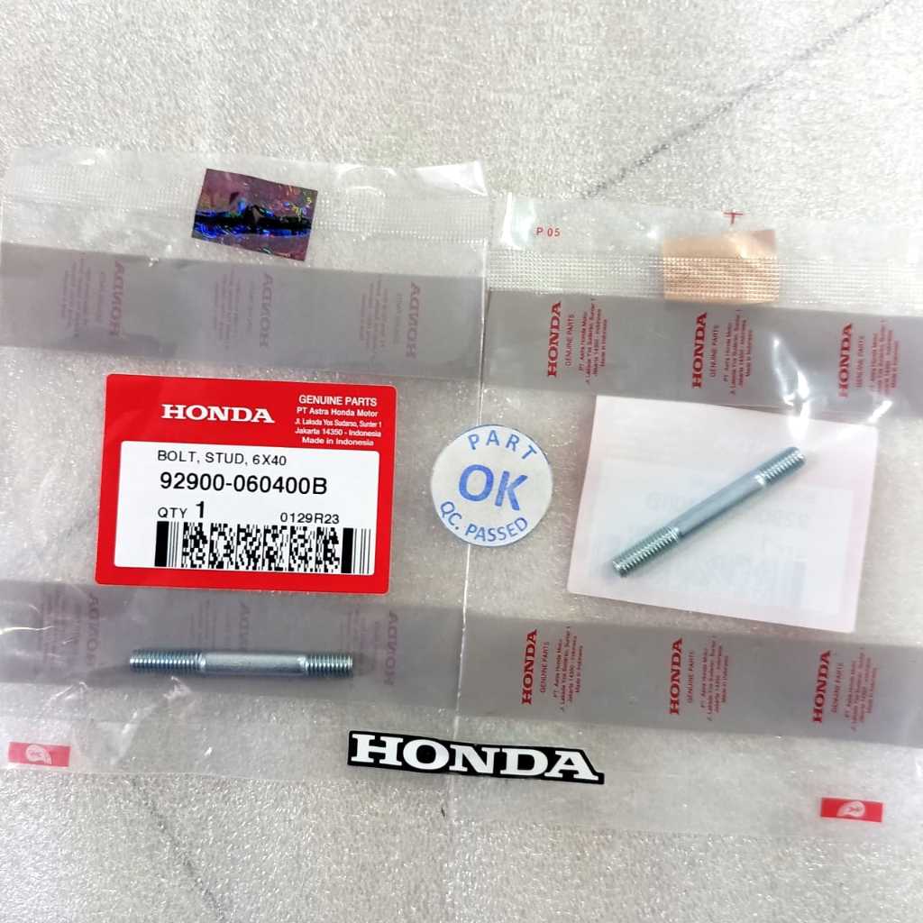 Jual 92900 060400B BAUT TANAM CYLINDER HEAD BOLT STUD 6X40 BEAT Spacy ...