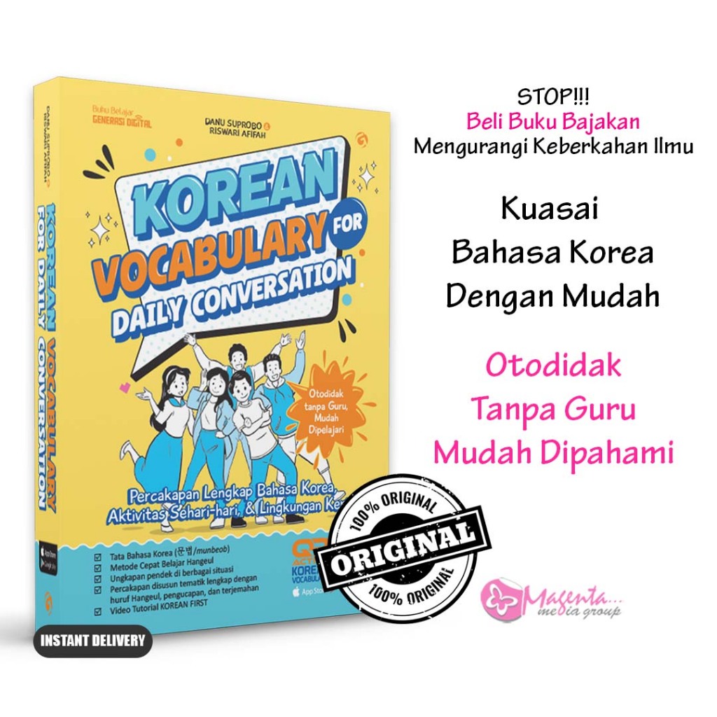 Jual Buku Belajar Bahasa Korea - Korean Vocabulary For Daily Conversation - Kosakata Percakapan ...