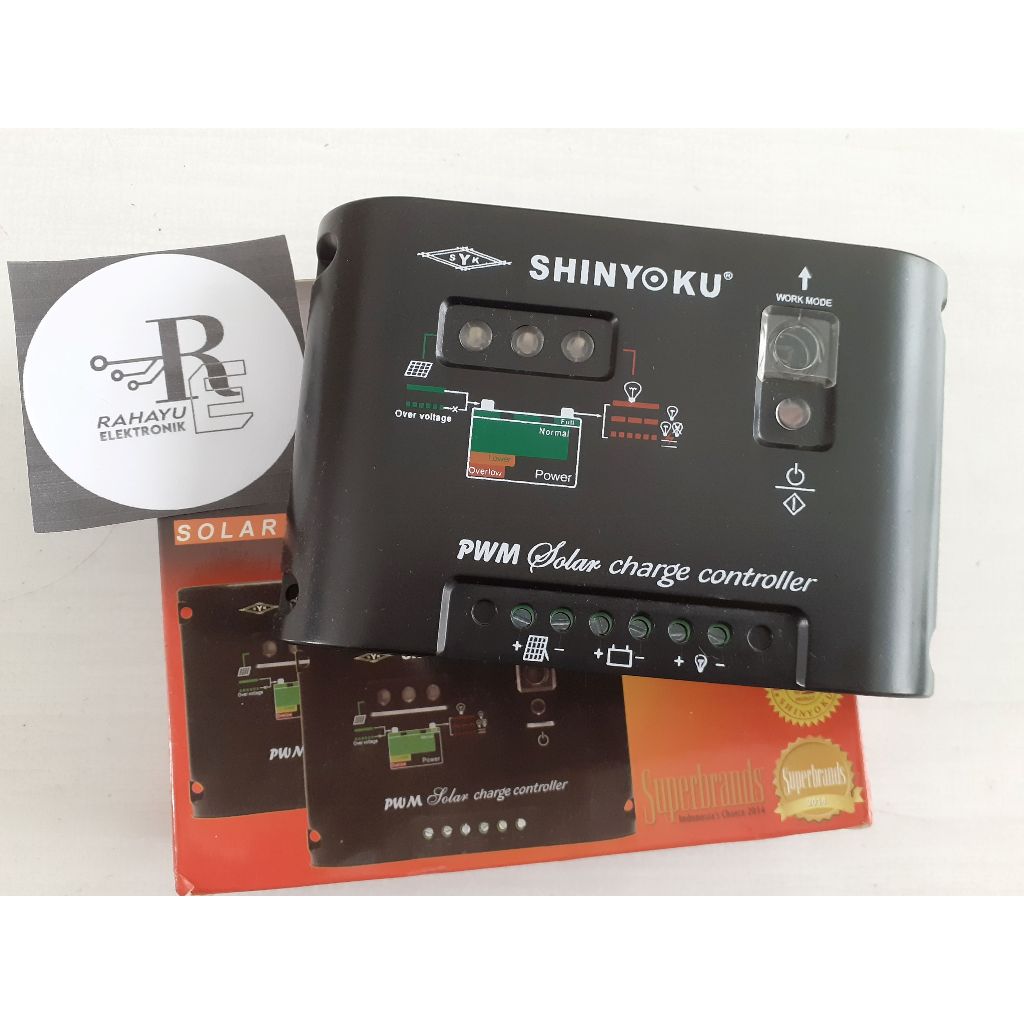 Jual SHINYOKU SOLAR CHARGE CONTROLLER 12V/24V 10A/KONTROLER SOLAR PANEL ...