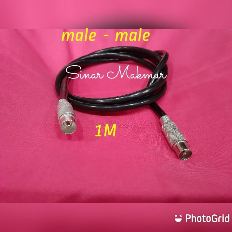 Jual KABEL ANTENA MALE TO MALE 1METER 2METER JACK ANTENA BESI | Shopee Indonesia