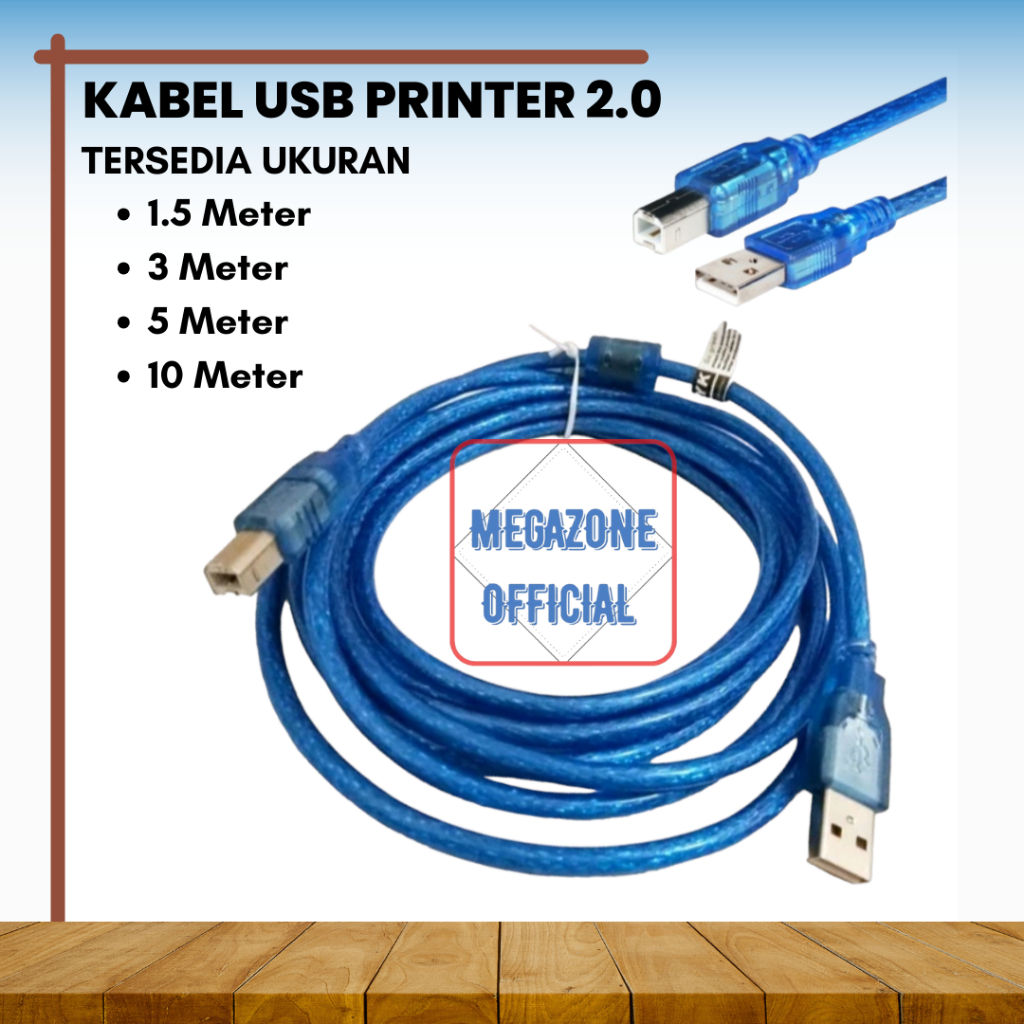 Jual Kabel Printer USB 2.0 NYK 1,5meter 1.5m, 3m, 5m, 10m kabel usb ...