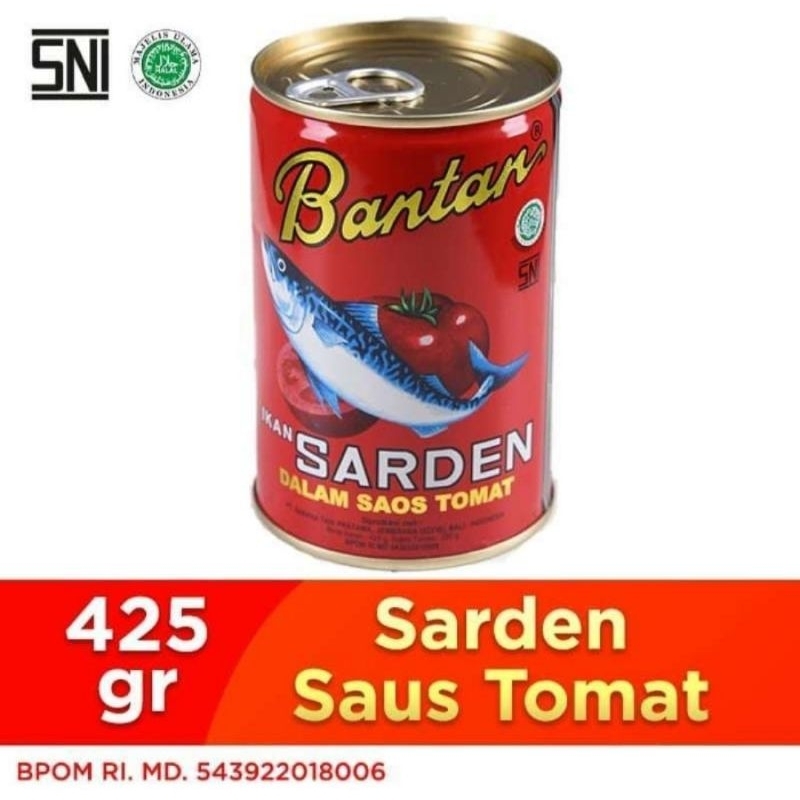 Jual Bantan ikan sarden dalam saus tomat 425g 425 g makanan kaleng ...