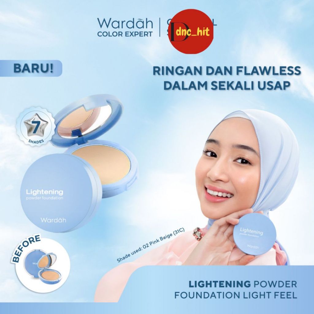 Jual Wardah Lightening Powder Foundation Light Feel 12g TWC | Shopee ...