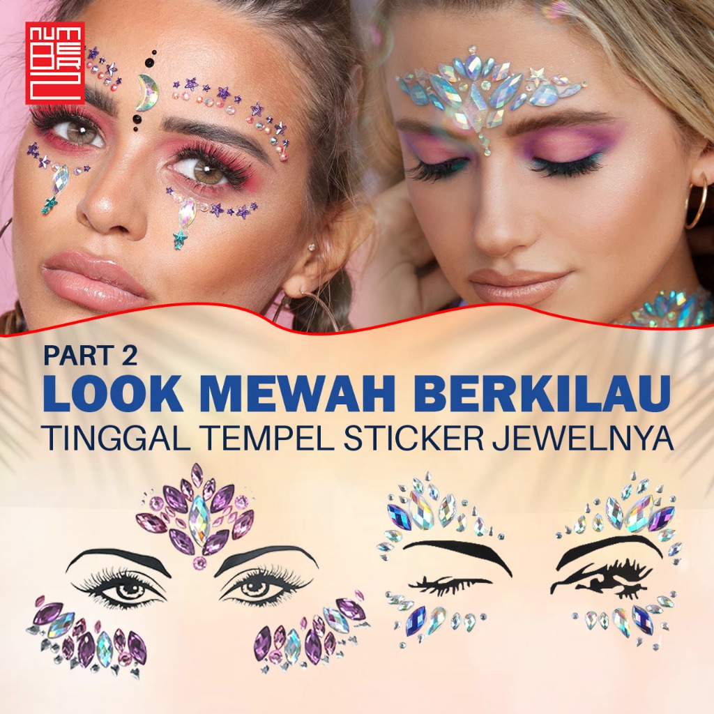 Jual Sticker wajah aesthetic jewel estetik akrilik acrylic kaca timbul ...