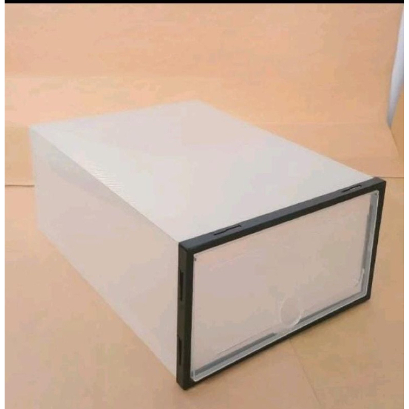 Jual BAS Kotak Sepatu Transparan Tebal Serbaguna Shoes Box Tempat ...