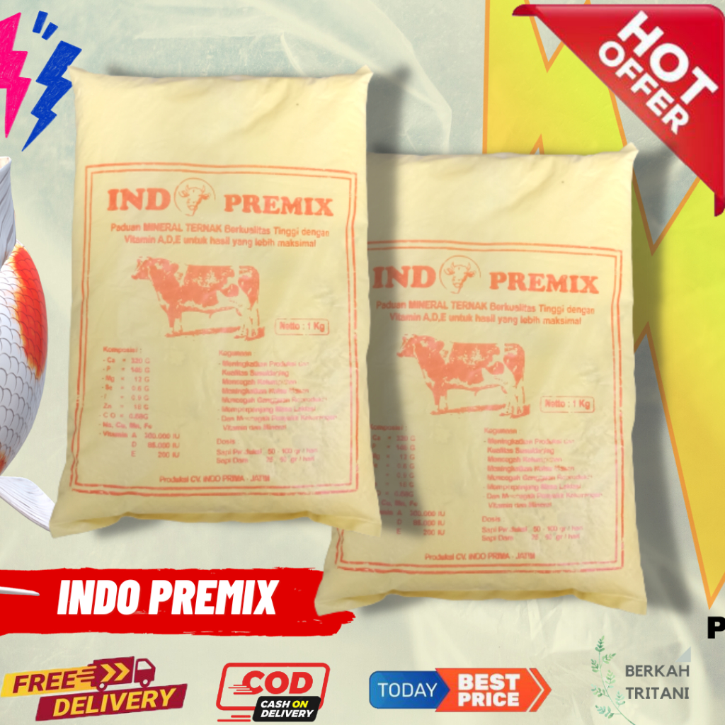 Jual INDO PREMIX 1KG mineral ternak berkualitas tinggi | Shopee Indonesia