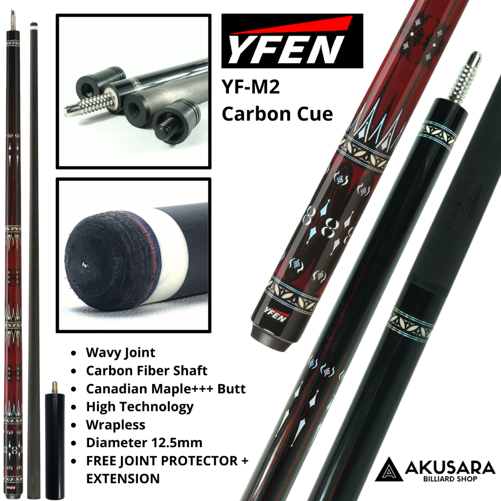 Jual YFEN M Series Carbon Cue New FREE Extension Stik Play Billiard ...
