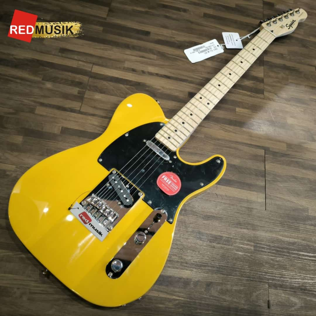 Jual Gitar Squier Sonic Telecaster Electric Guitar BlackPickguard Maple FB | Shopee Indonesia