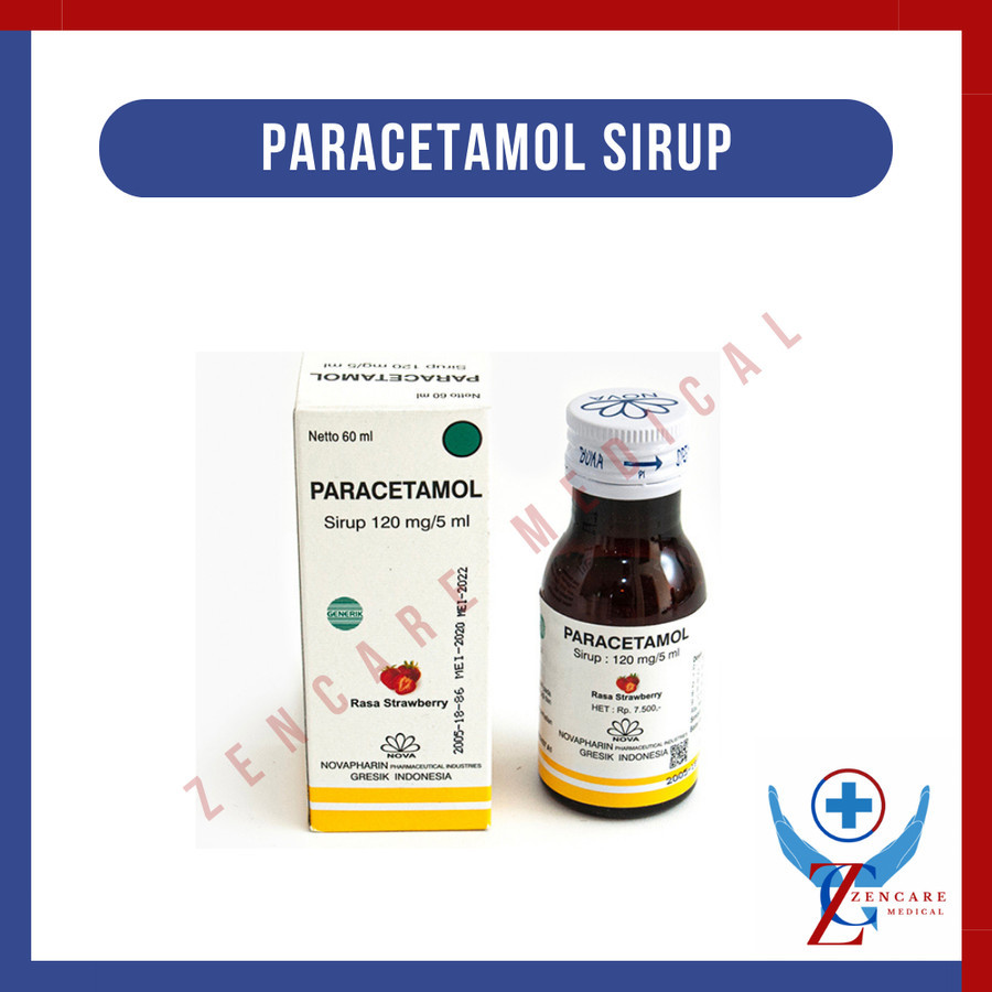 Jual Paracetamol Sirup Sebotol Isi 60 ML / Obat Anak Pereda Demam ...