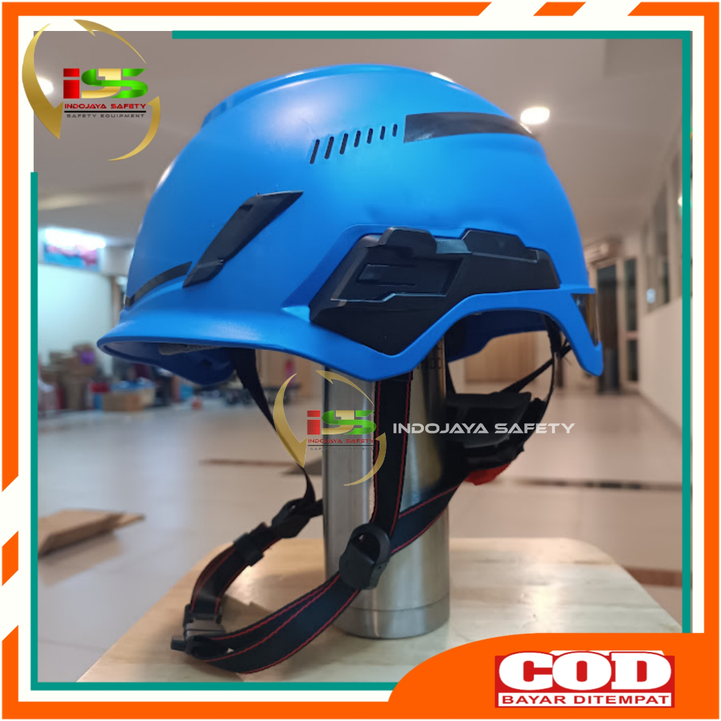 Jual Helm Safety Climbing MSA V-Gard H1 Trivent Lokal SNI Biru / Safety ...