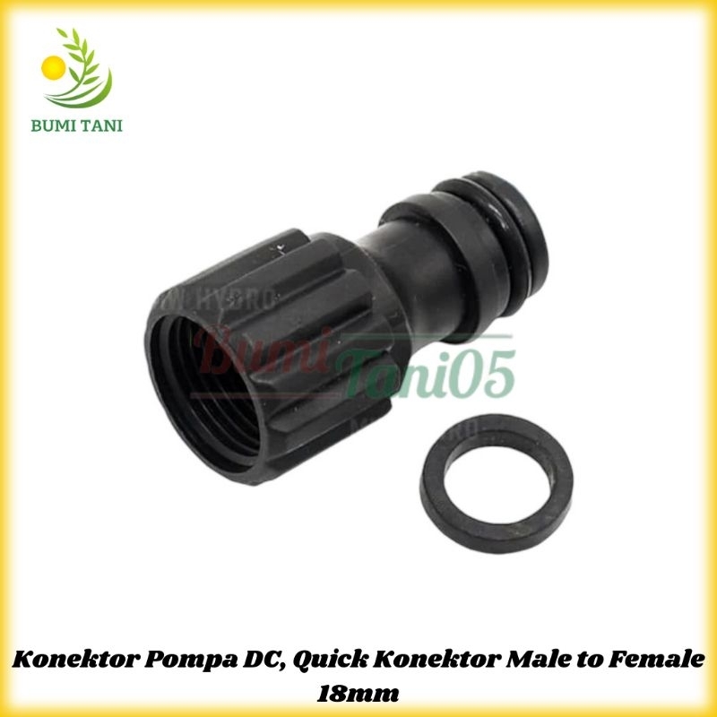 Jual Konektor Pompa DC Ke Quick Connector Male to Female 18mm | Shopee ...