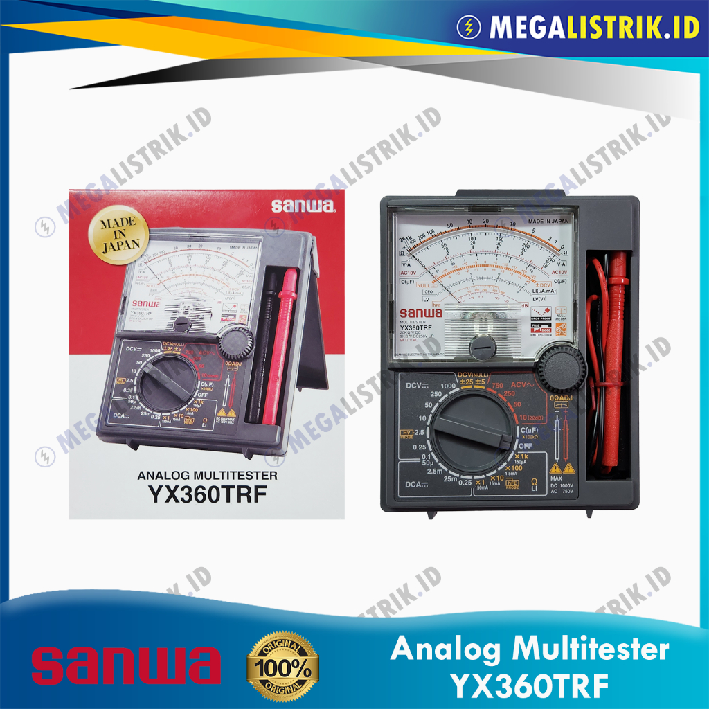 Jual SANWA ANALOG MULTITESTER YX360TRF / AVO METER YX-360TRF / MULTI ...