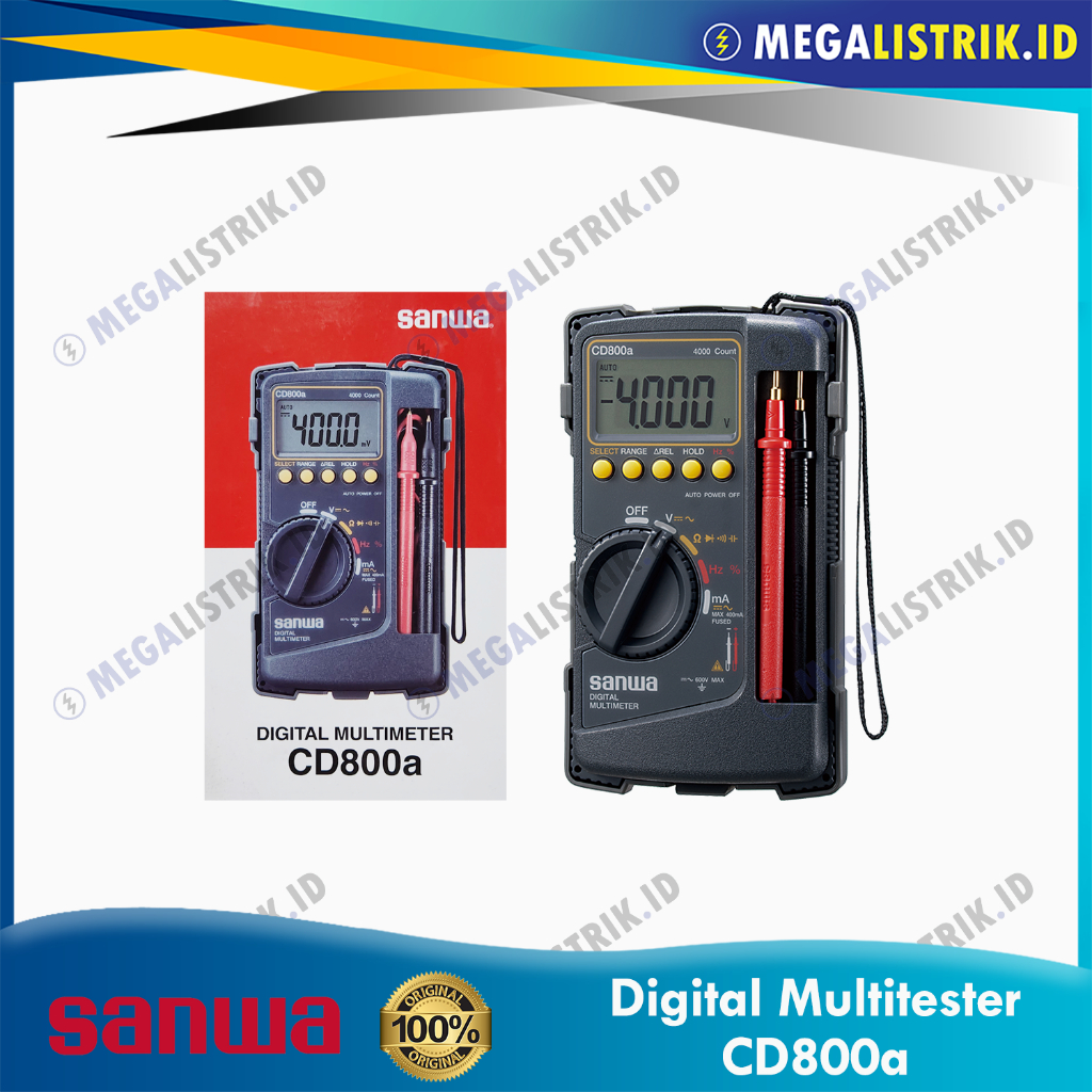 Jual SANWA DIGITAL MULTITESTER CD800A / AVO METER CD800-A / MULTI ...