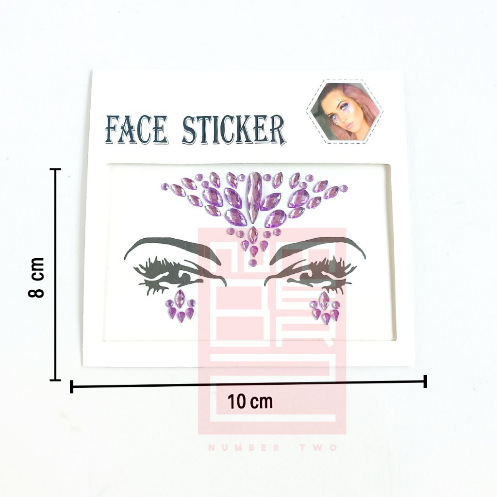 Jual Sticker wajah aesthetic jewel estetik akrilik acrylic kaca timbul ...