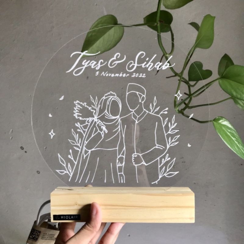 Jual Acrylic Lettering Round LED diameter 15 20 cm Lampu akrilik LED ...