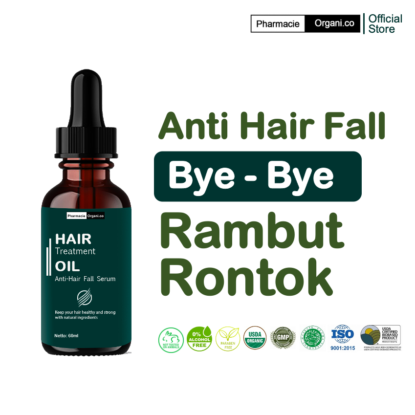 Jual HAIR OIL SOLUSI RAMBUT RONTOK ANTI HAIR FALL SERUM BY PHARMACIE ORGANICO | Shopee Indonesia