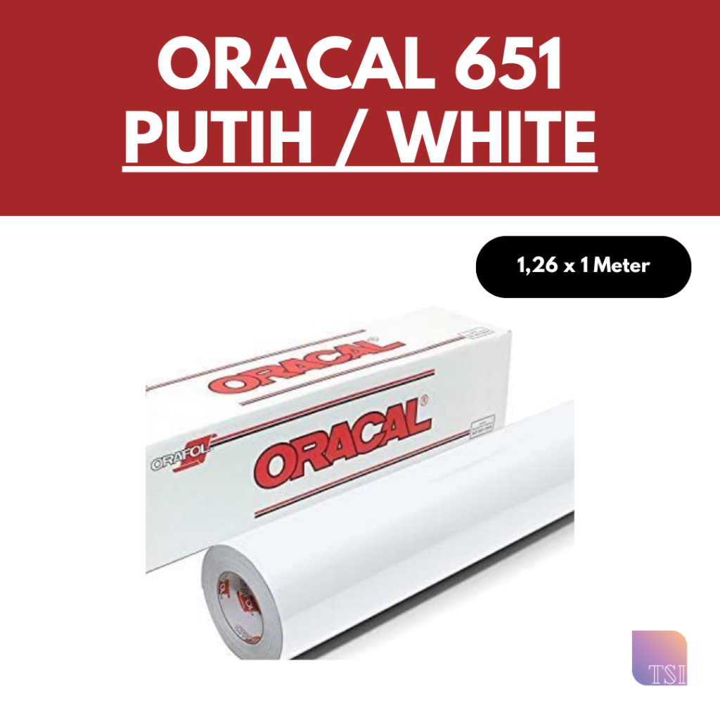 Jual Sticker Oracal Putih 651 - 010 White Glossy / Matte Doff [1 Meter] Vinyl Cutting Sticker ...