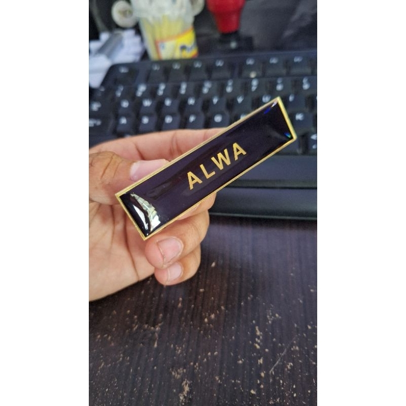 Jual BED NAMA KUNINGAN / NAME TAG KUNINGAN | Shopee Indonesia