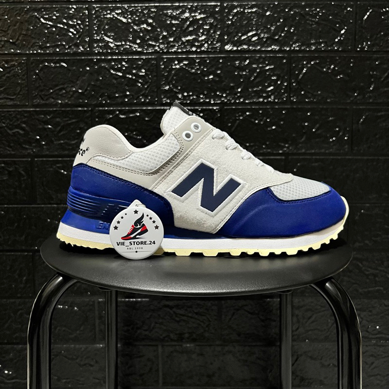 Jual New Balance 574 Encap White Navy Grey | Shopee Indonesia