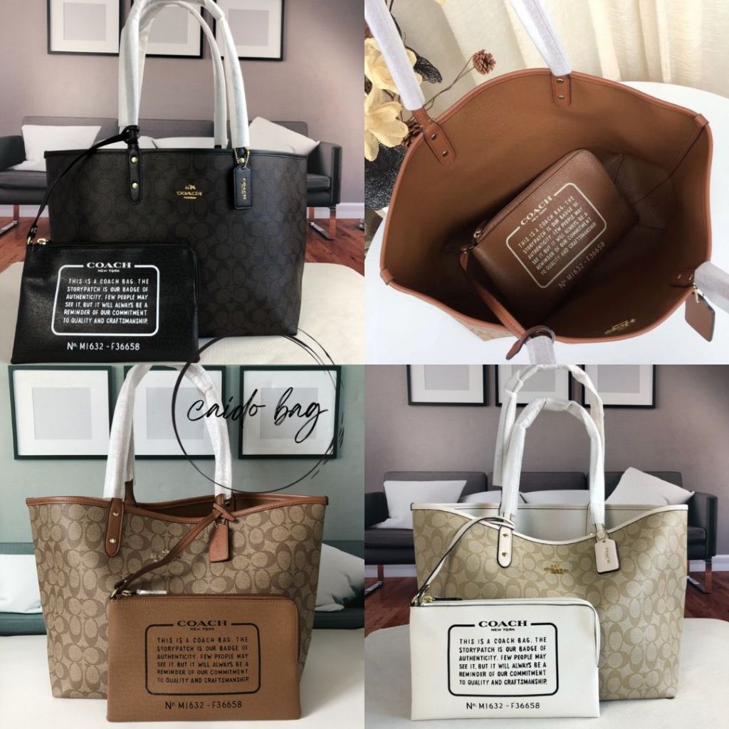 Jual tas wanita women totebag 36658 Reversible Signature City Tote ...