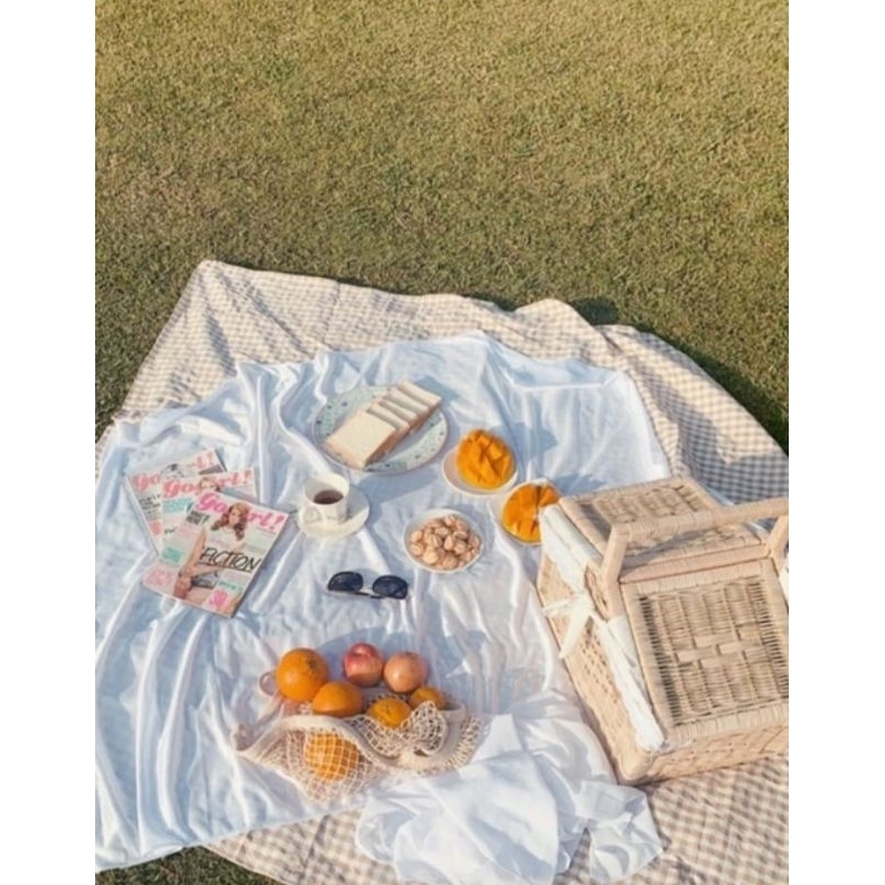Jual tikar kain piknik jumbo 300x150 dengan tasnya(4-7 orang) | Shopee ...