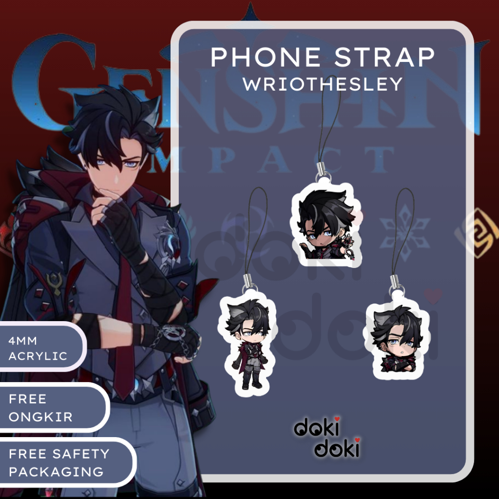 Jual PHONE STRAP HP WRPHONE STRAP HP WRIOTHESLEY GENSHIN IMPACT 2 SISI ...