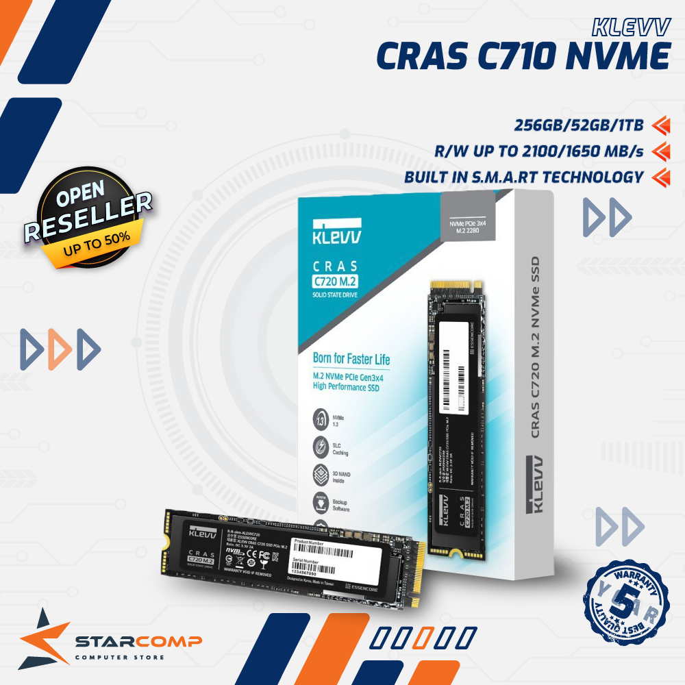 Jual KLEVV SSD CRAS C710 256GB / 512GB / 1TB NVMe PCle Gen3 x4 M.2 2280 ...
