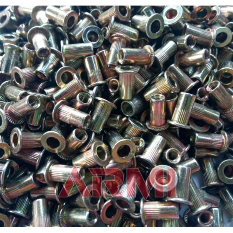 Jual M3, M4, M5, M6, M8, M10 Mur Rivet / Flat Nut | Shopee Indonesia