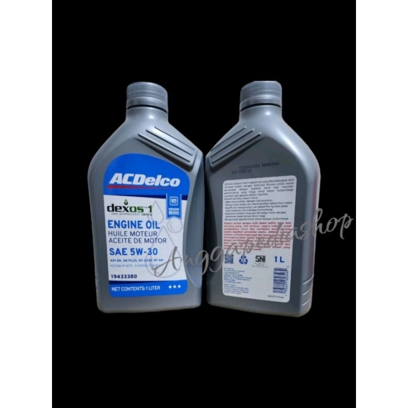 Jual ACDELCO 5W30 FULL SINTETIS DEXOS 1 GEN 3(NewGeneration GMTECH 5w30 ...