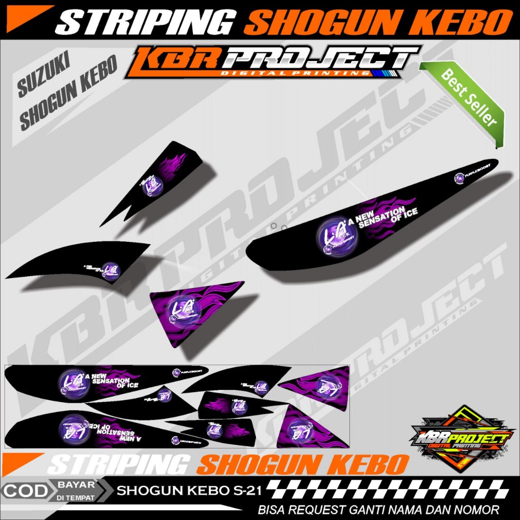 Jual SHOGUN KEBO STIKER STRIPING PREMIUM MOTOR KEREN LIS VARIASI SHOGUN ...