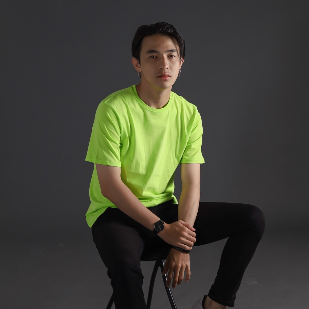 Jual T-Shirt Neon Limited Stock/ Kaos Neon/ Baju Hijau Stabilo Pria ...
