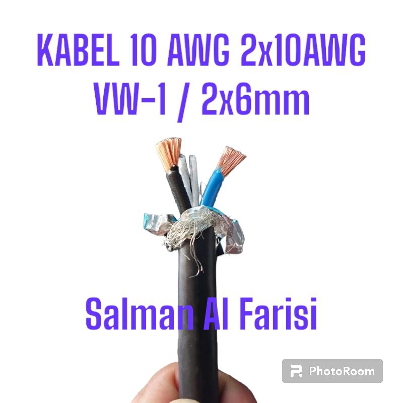 Jual Kabel 2x10Awg VW-1 / 2x6mm 2x8Awg 2x10mm outdoor PLTS Panel Surya ...