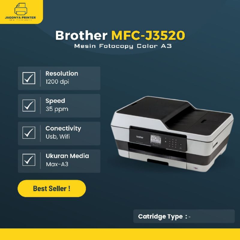 Jual Printer Brother MFC J3520 Multifungsi Warna A3 Print Scan Copy Fax ...