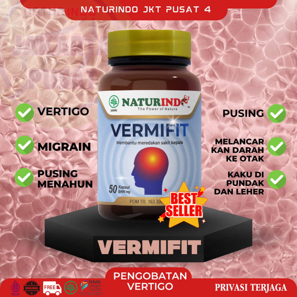 Jual Naturindo Vermifit Obat Herbal Jamu Vertigo Sakit Kepala Sebelah ...