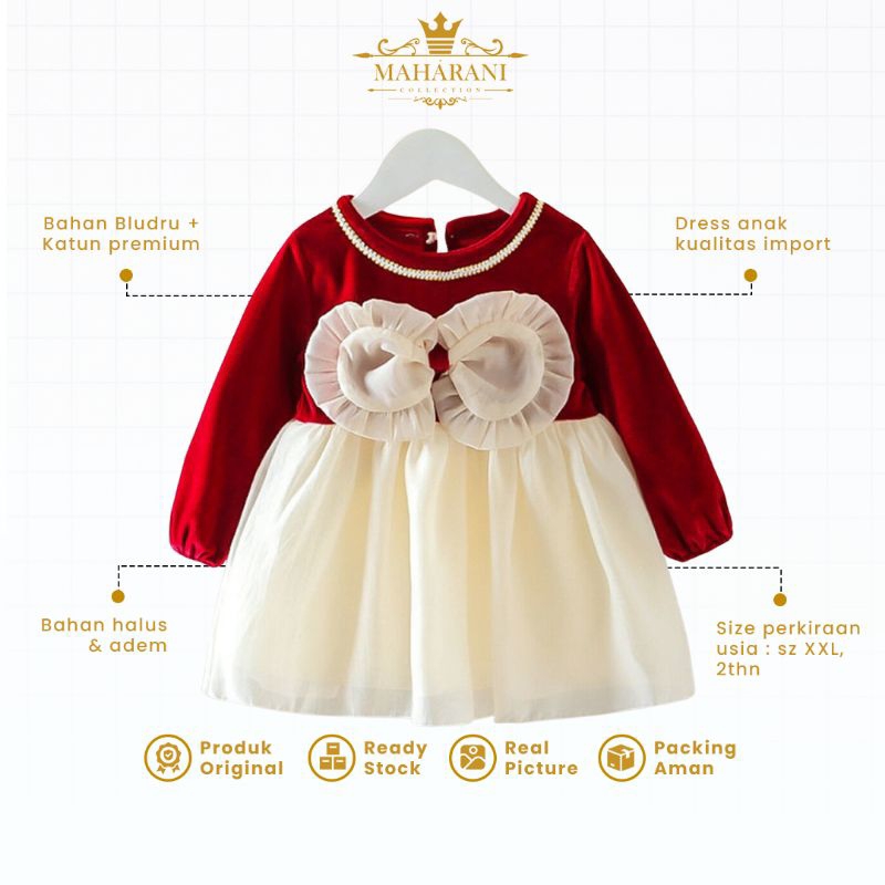 Jual Baju Dress Tutu Anak Perempuan Import Premium Dress Girl Bow ...